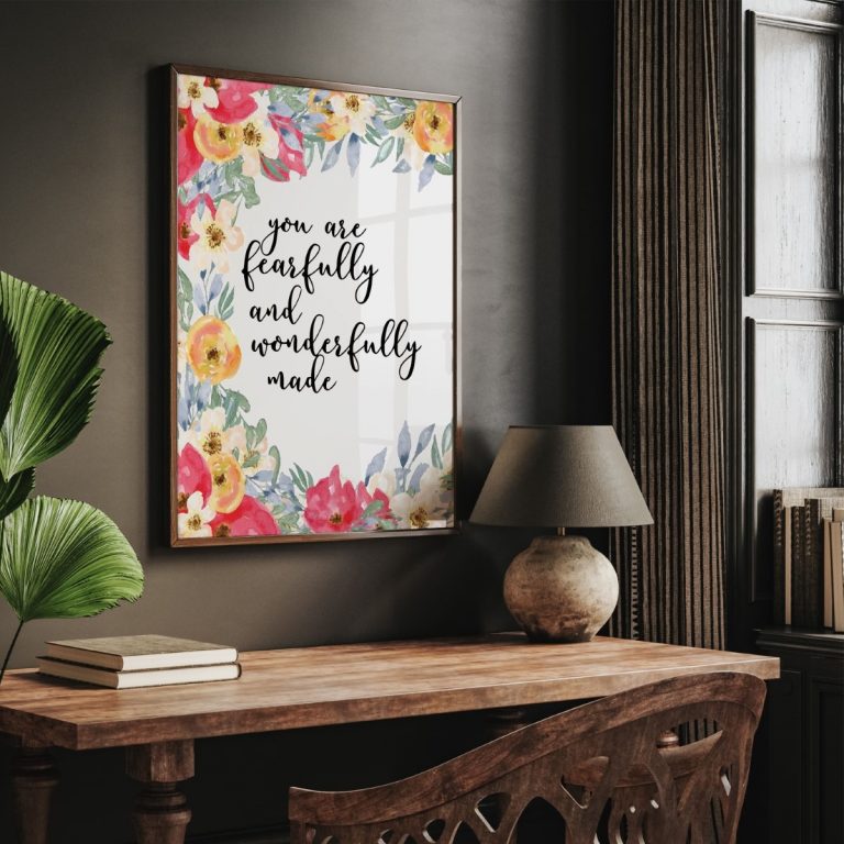 Fearfully and wonderfully made, Christian nursery wall art Wall Decor ...