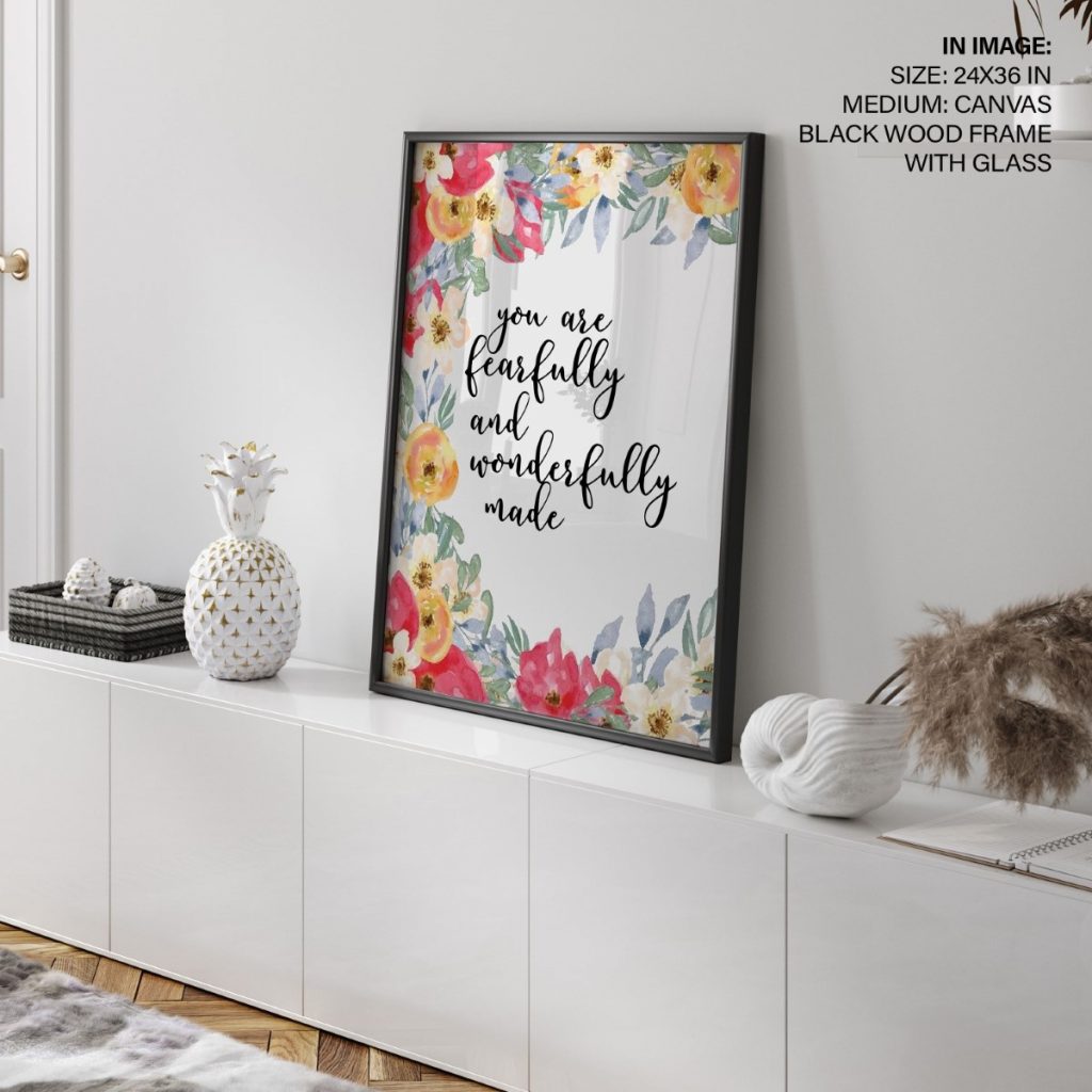 Fearfully and wonderfully made, Christian nursery wall art Wall Decor ...