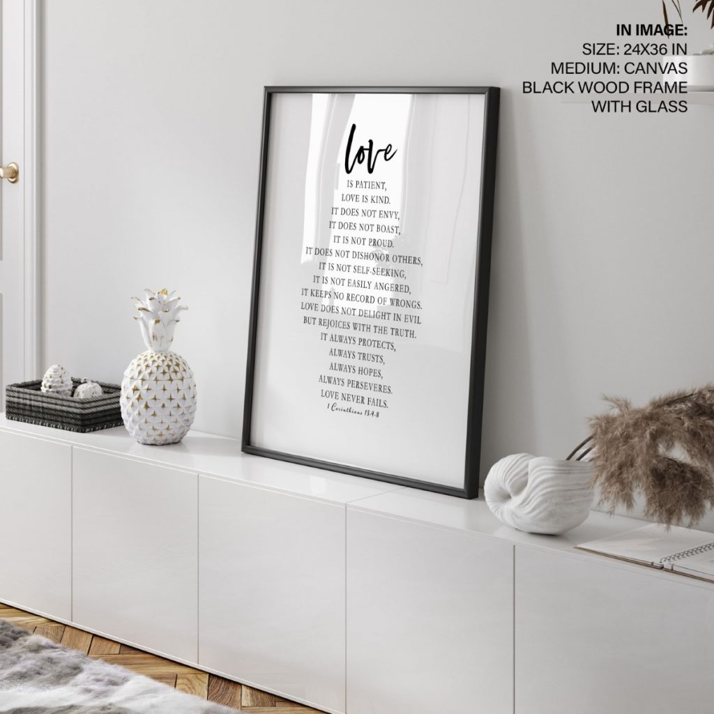 Love is Patient, Love is Kind | 1 Corinthians 13:4 | Scripture Art ...