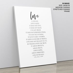 Love is Patient, Love is Kind | 1 Corinthians 13:4 | Scripture Art ...