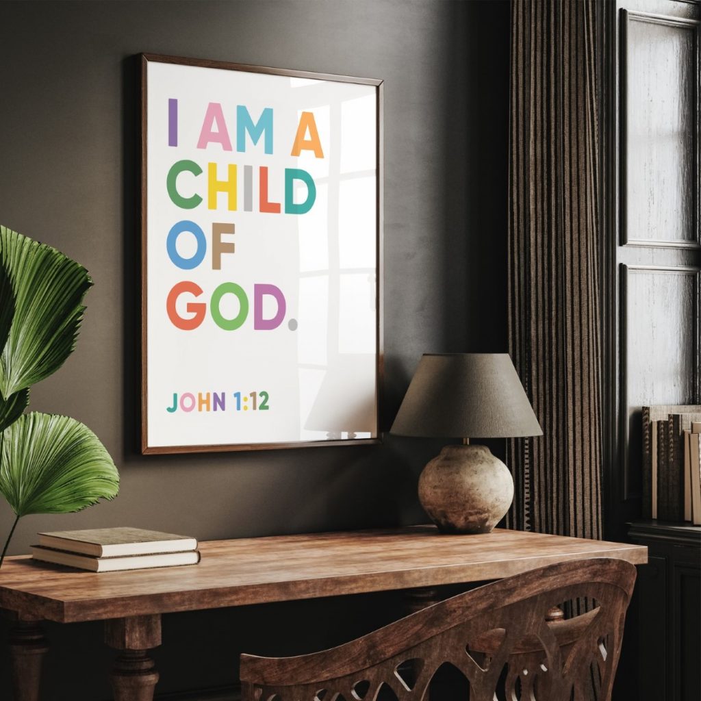 I Am A Child Of God,Bible Verse Wall Decor,Christian Scripture,Nursery ...