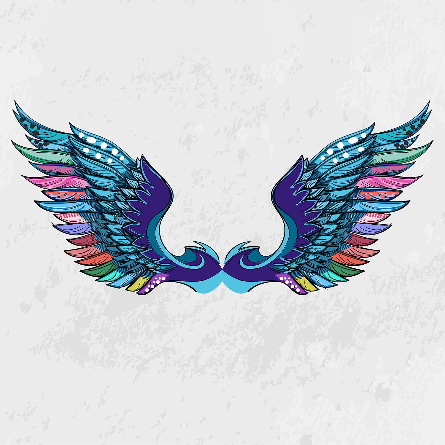 Glowing magic angel wings - Non Toxic Wall Paper Decor, Home & Office ...