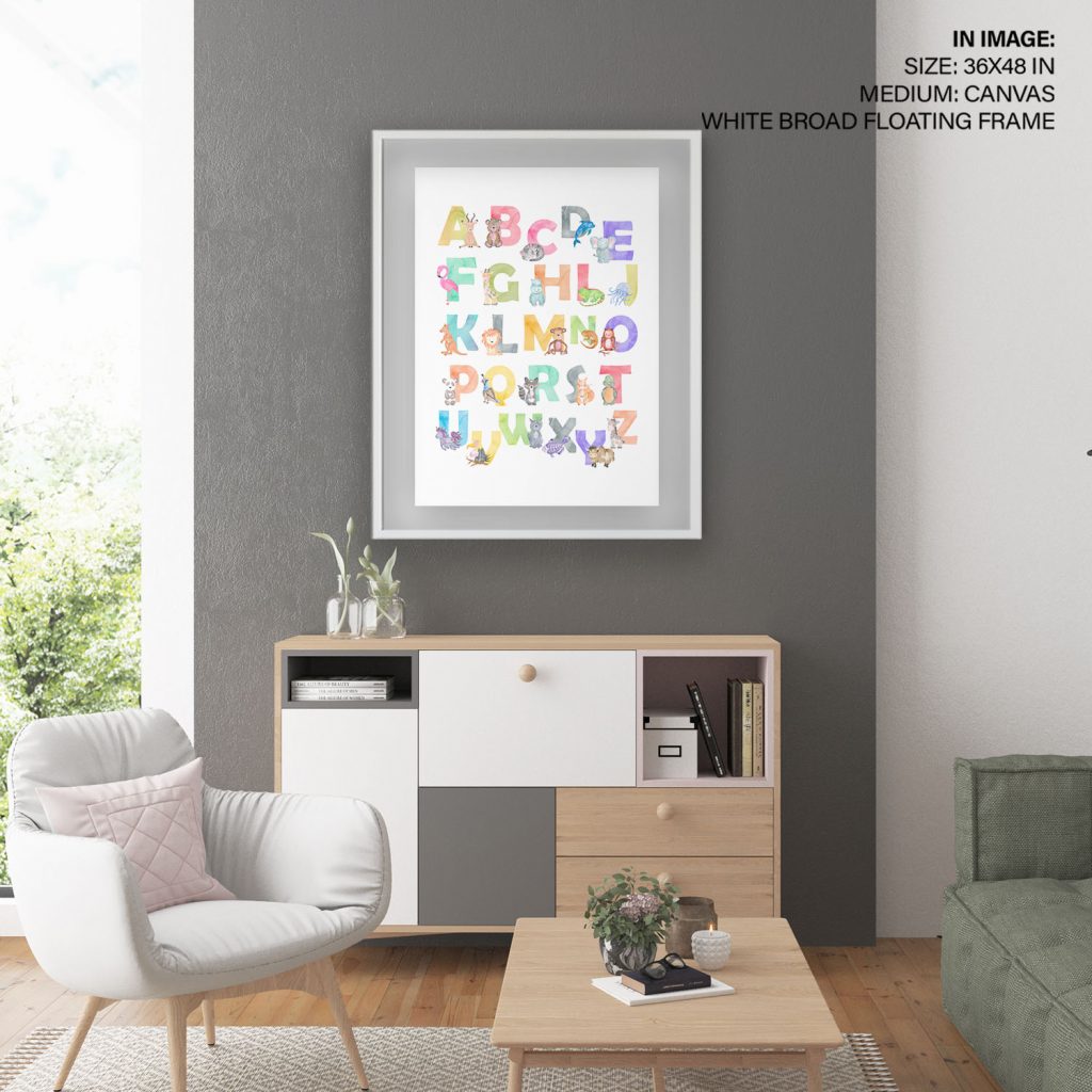 Alphabet Wall Decor, Playroom Decor, ABC framed art, Woodland Animals ...