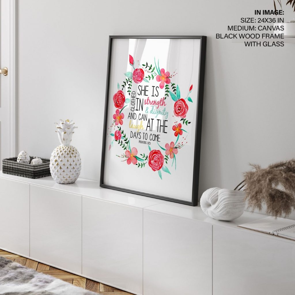 Bible verse art print framed art nursery scripture wall art print ...