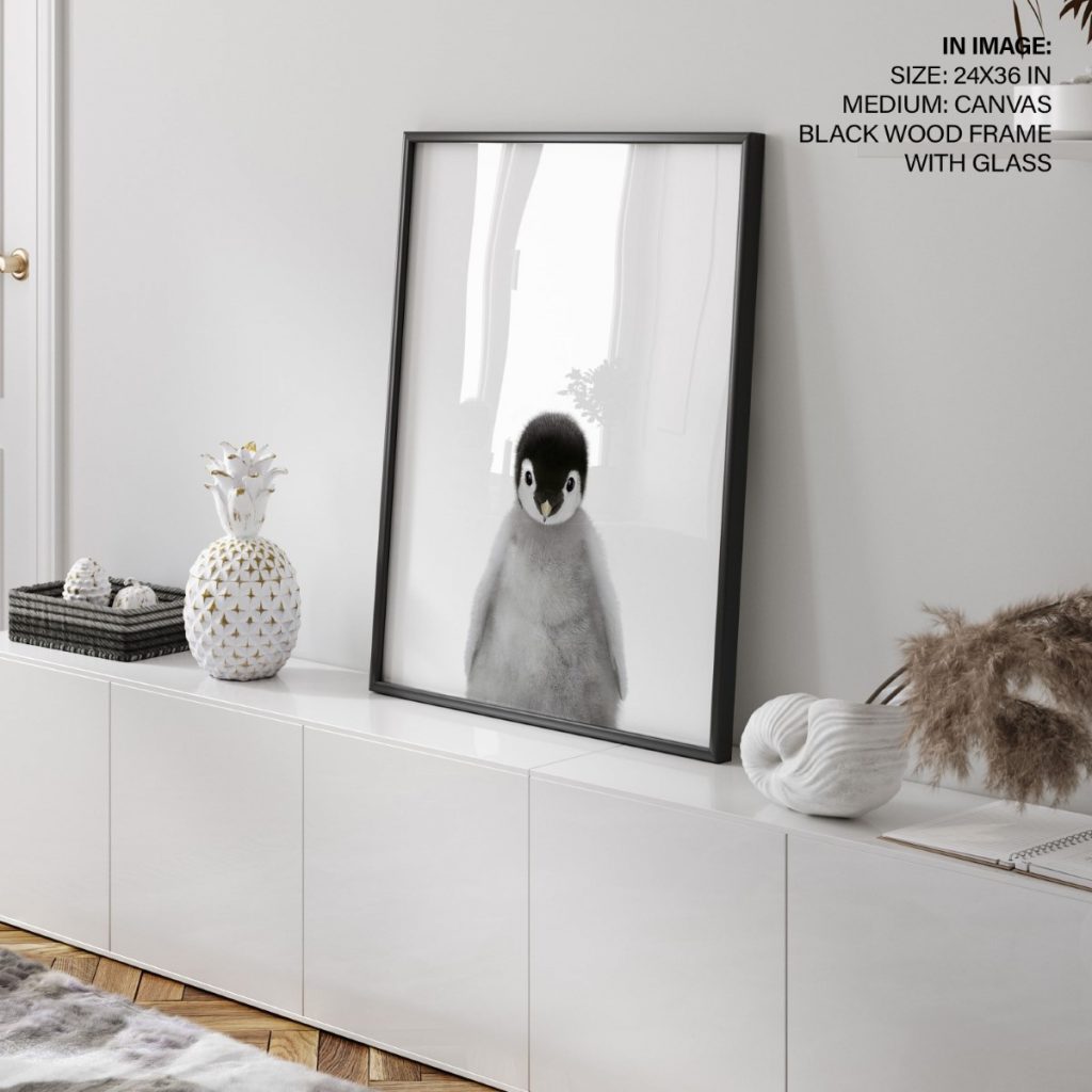 Baby penguin print, Zoo animal nursery, Baby animals nursery art, Baby ...