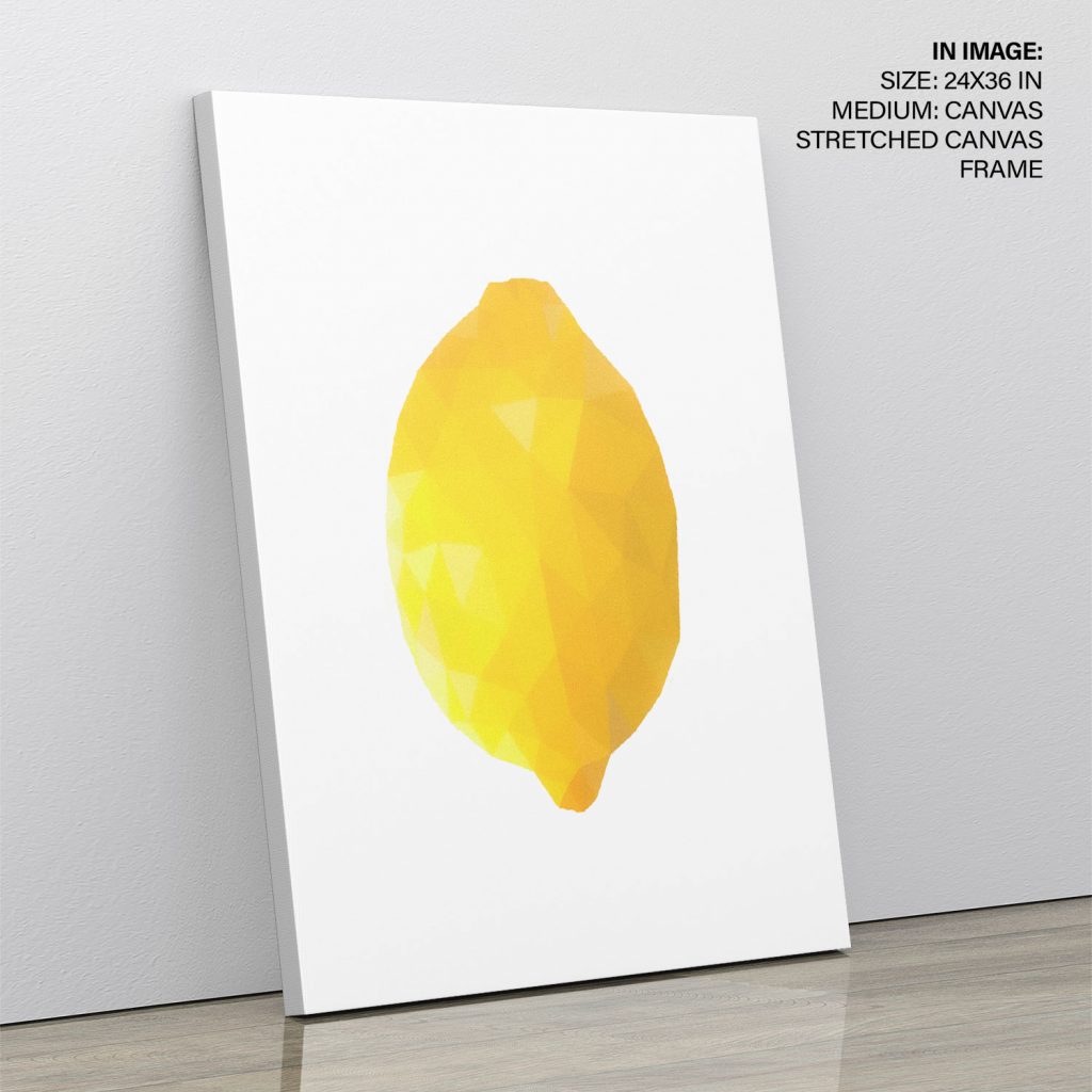 Fruit Poster Lemon framed art Kitchen Decor Abstract Lemon Poster ...