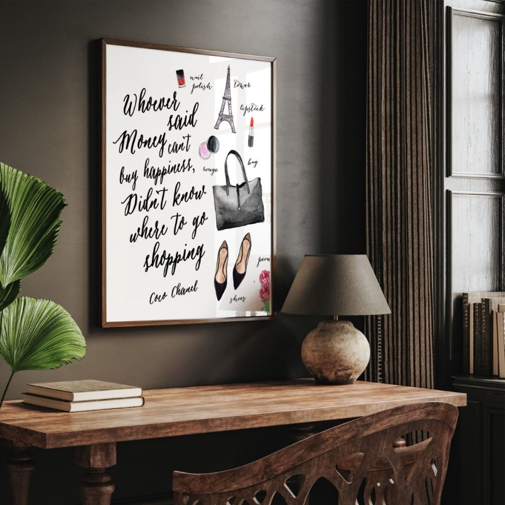 Coco Chanel Quote, Chanel Decor, Inspirational Print, Chanel Poster ...