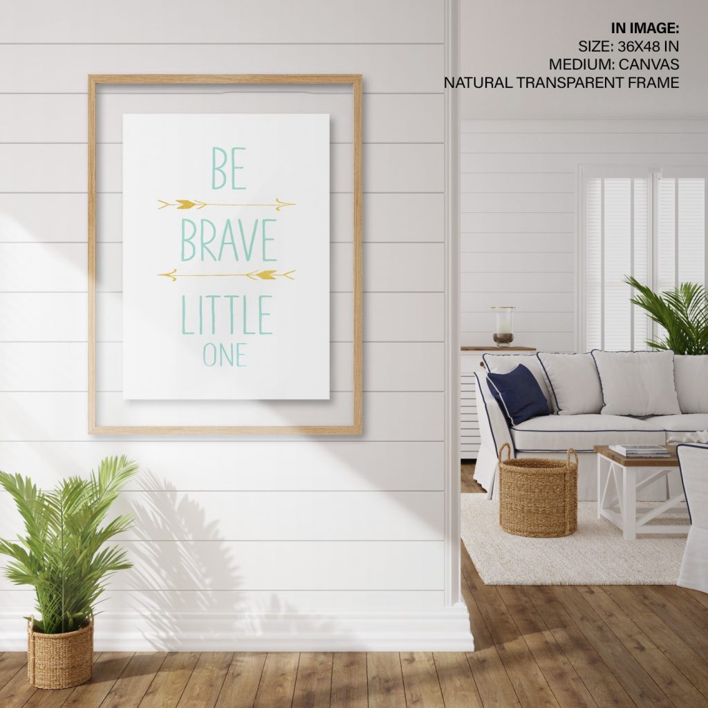 Be Brave Print Nursery Wall Art Mint Decor Arrows Wall Art Baby Boys Be ...