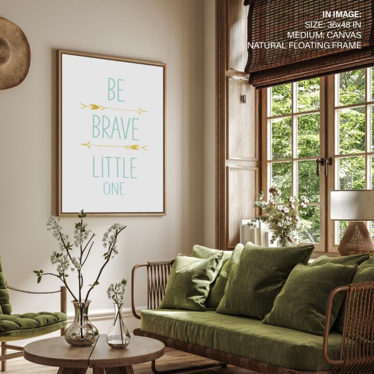 Be Brave Print Nursery Wall Art Mint Decor Arrows Wall Art Baby Boys Be ...