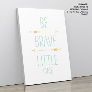 Be Brave Print Nursery Wall Art Mint Decor Arrows Wall Art Baby Boys Be ...