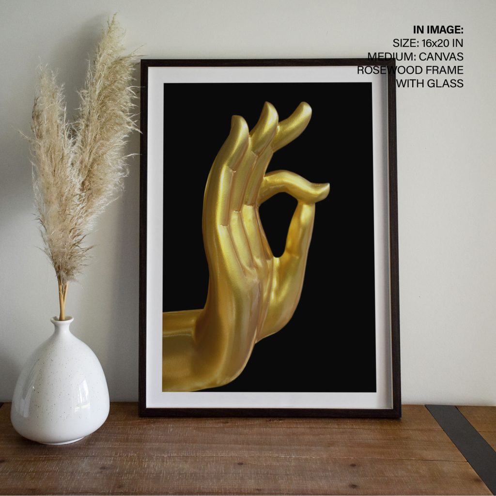 Buddha blessing hand vitarka mudra - Wall Art - Choose Size & Frames ...