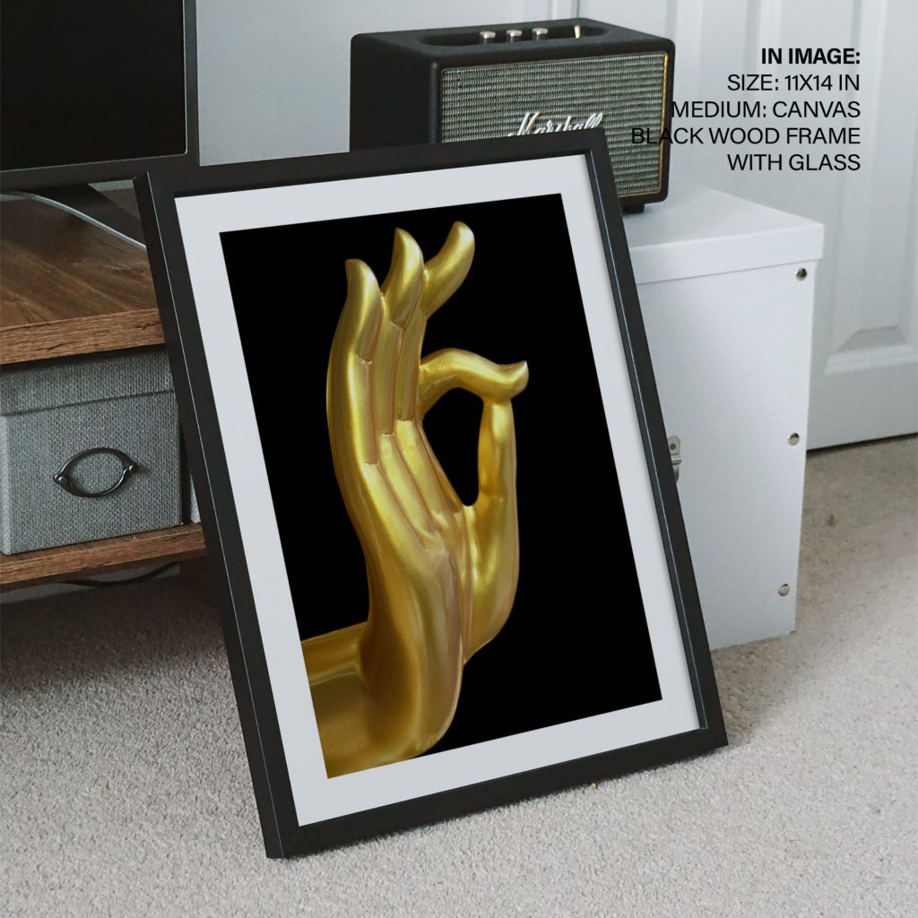 Buddha blessing hand vitarka mudra - Wall Art - Choose Size & Frames ...