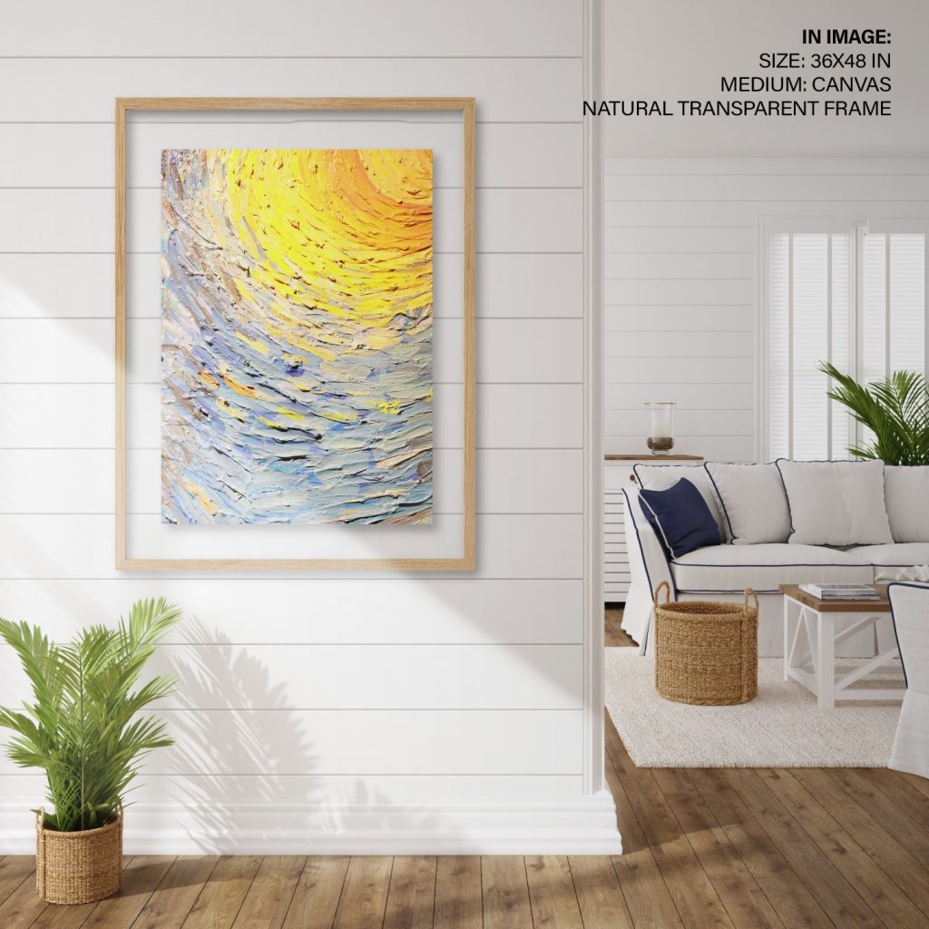 Abstract yellow sun sky landscape - BestOfBharat