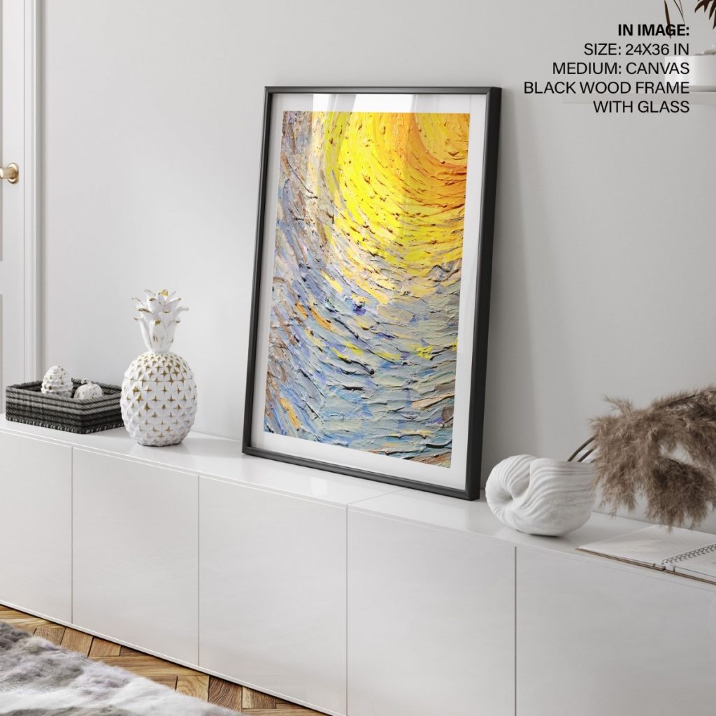 Abstract yellow sun sky landscape - BestOfBharat