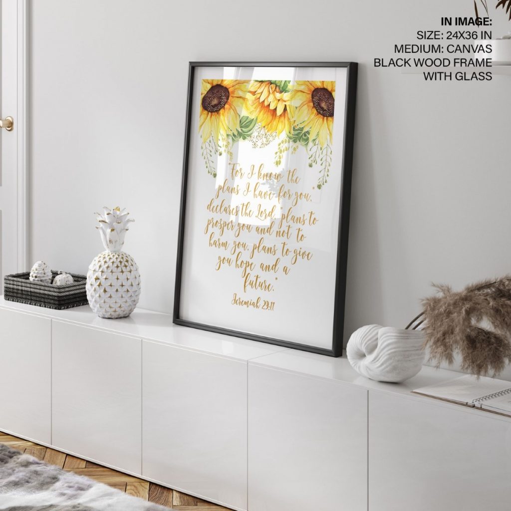 Bible Verse Wall Art Jeremiah 29:11 For I know the plans I have for you ...