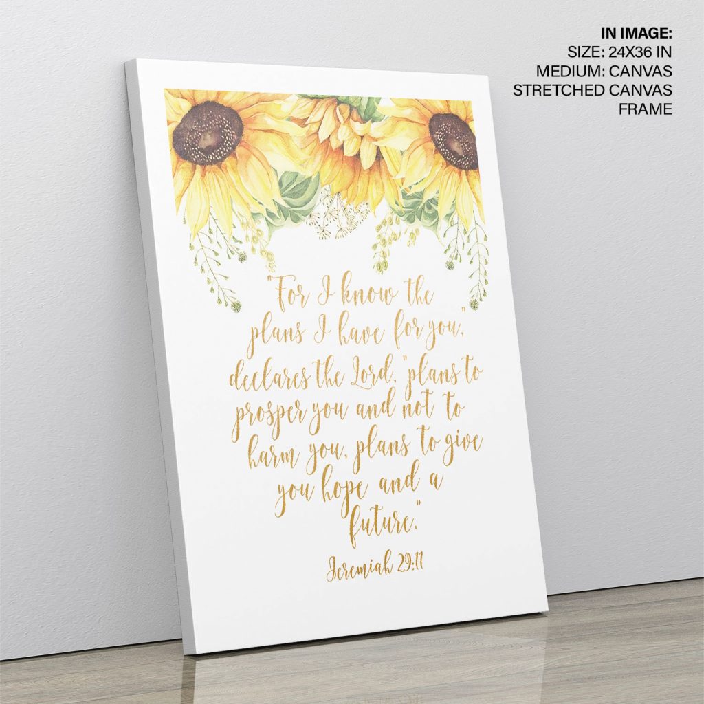 Bible Verse Wall Art Jeremiah 29:11 For I know the plans I have for you ...