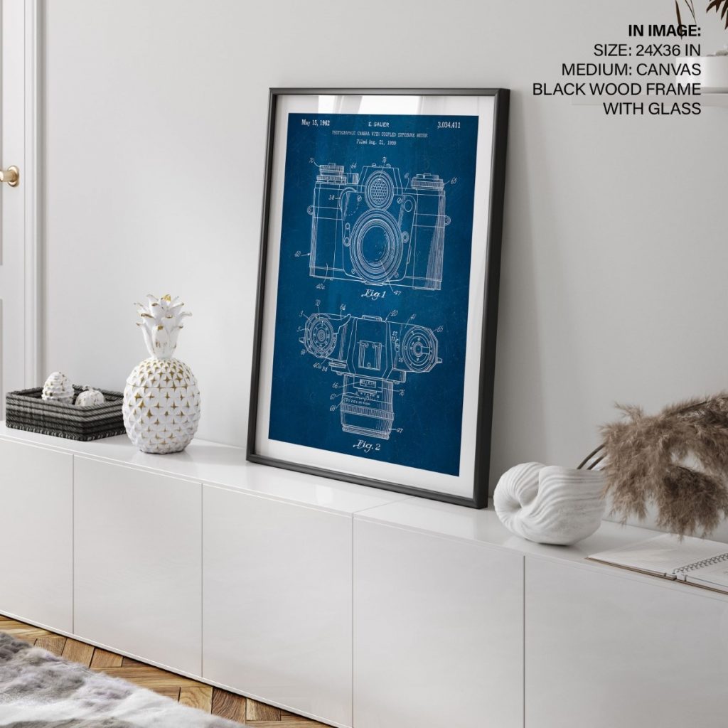 Camera 1959 blueprint - Wall Art Decor, Framed Painting, Home Decor ...