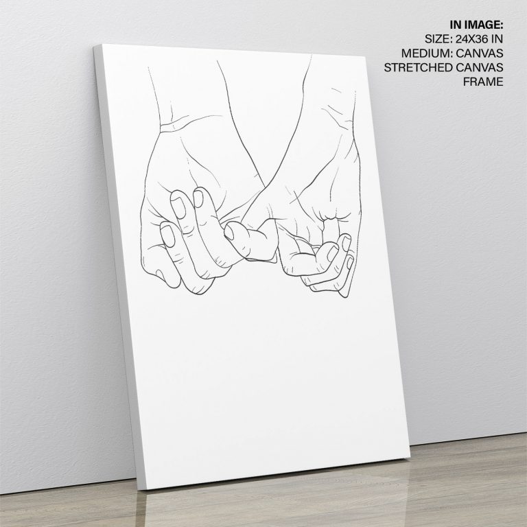 Couple line drawing holding hands - BestOfBharat