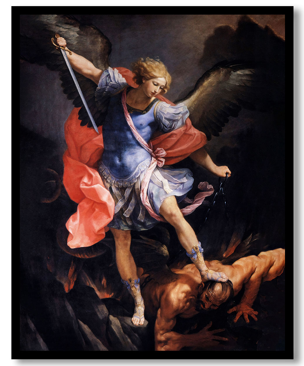 The archangel michael defeating satan by Guido Reni (1635) - Wall Art ...