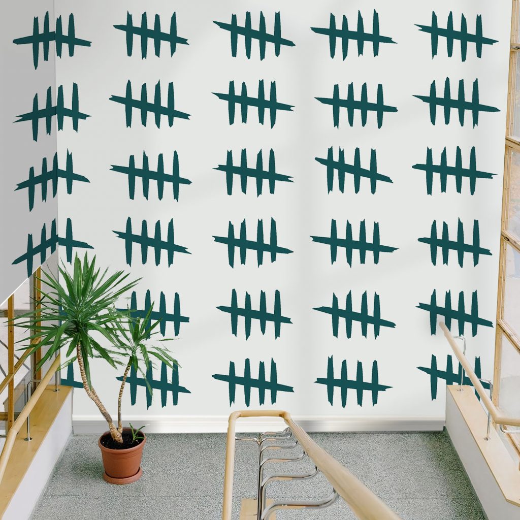 Castleton green tally of day counting - Non Toxic Wall Paper Decor ...