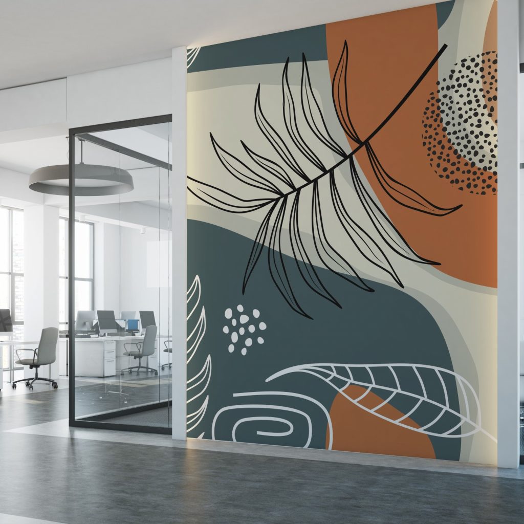 Abstract leaflet #5511 - Non Toxic Wall Paper Decor, Home & Office ...