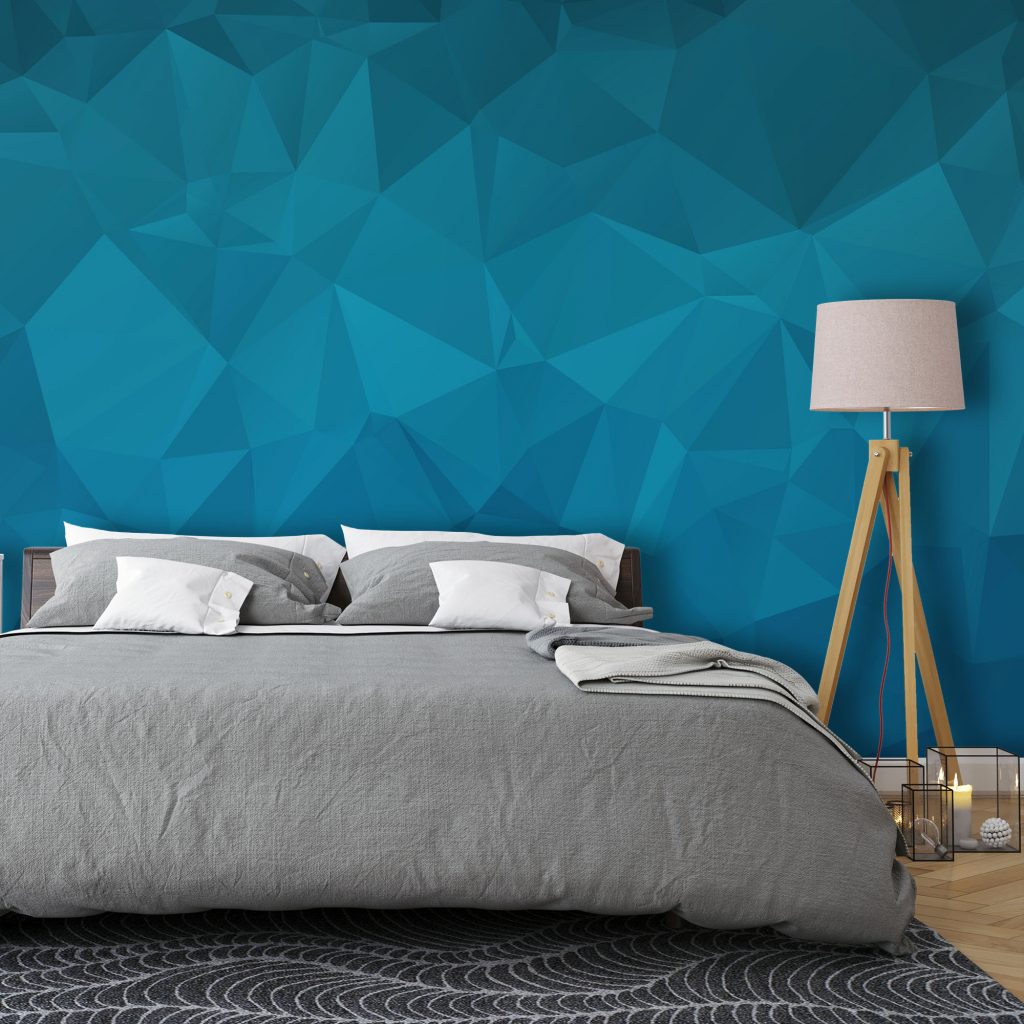 Blue-3d design - Mural Wallpaper, PVC Free, Non-Toxic - Wall Art ...