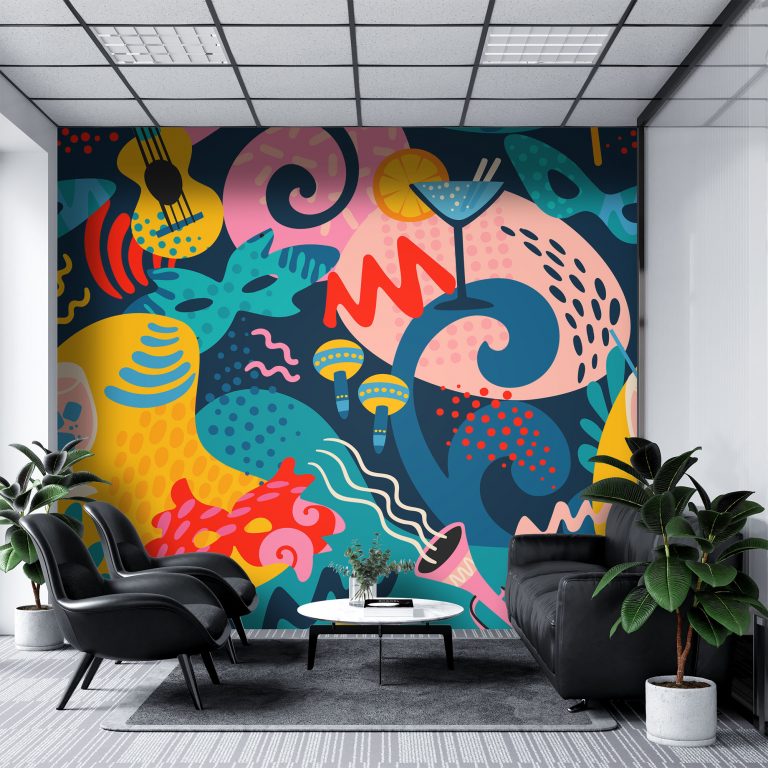 Modern art - Mural Wallpaper, PVC Free, Non-Toxic - Non Toxic Wall ...
