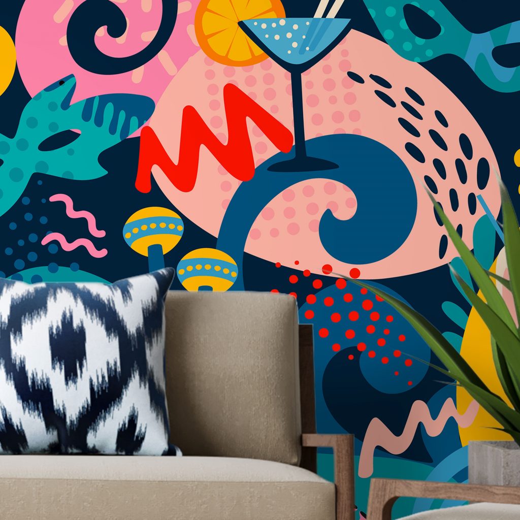 Modern art - Mural Wallpaper, PVC Free, Non-Toxic - Non Toxic Wall ...