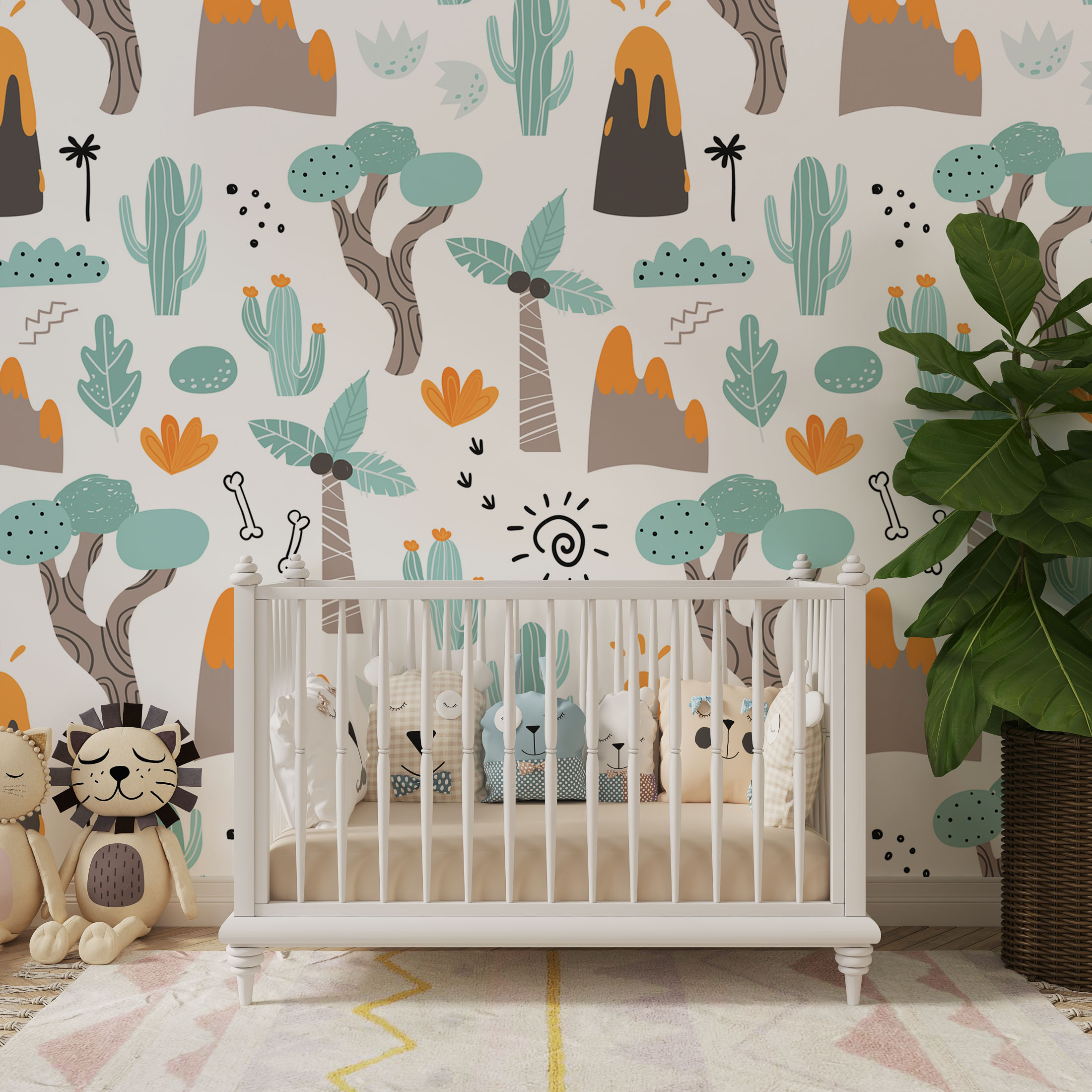 Cute childish forest - Non Toxic Wall Paper Decor, Home & Office Decor ...