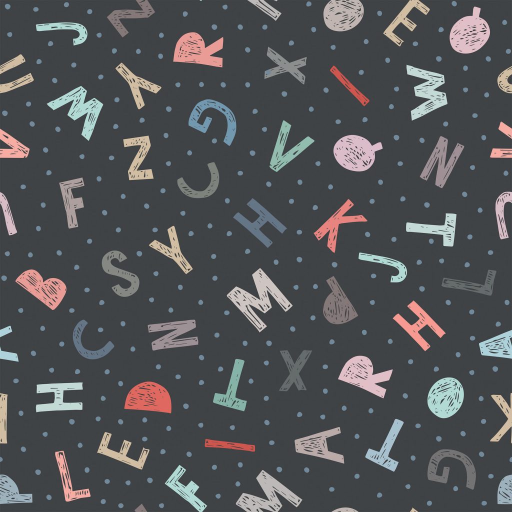 Colorful cute alphabets - Non Toxic Wall Paper Decor, Home & Office ...