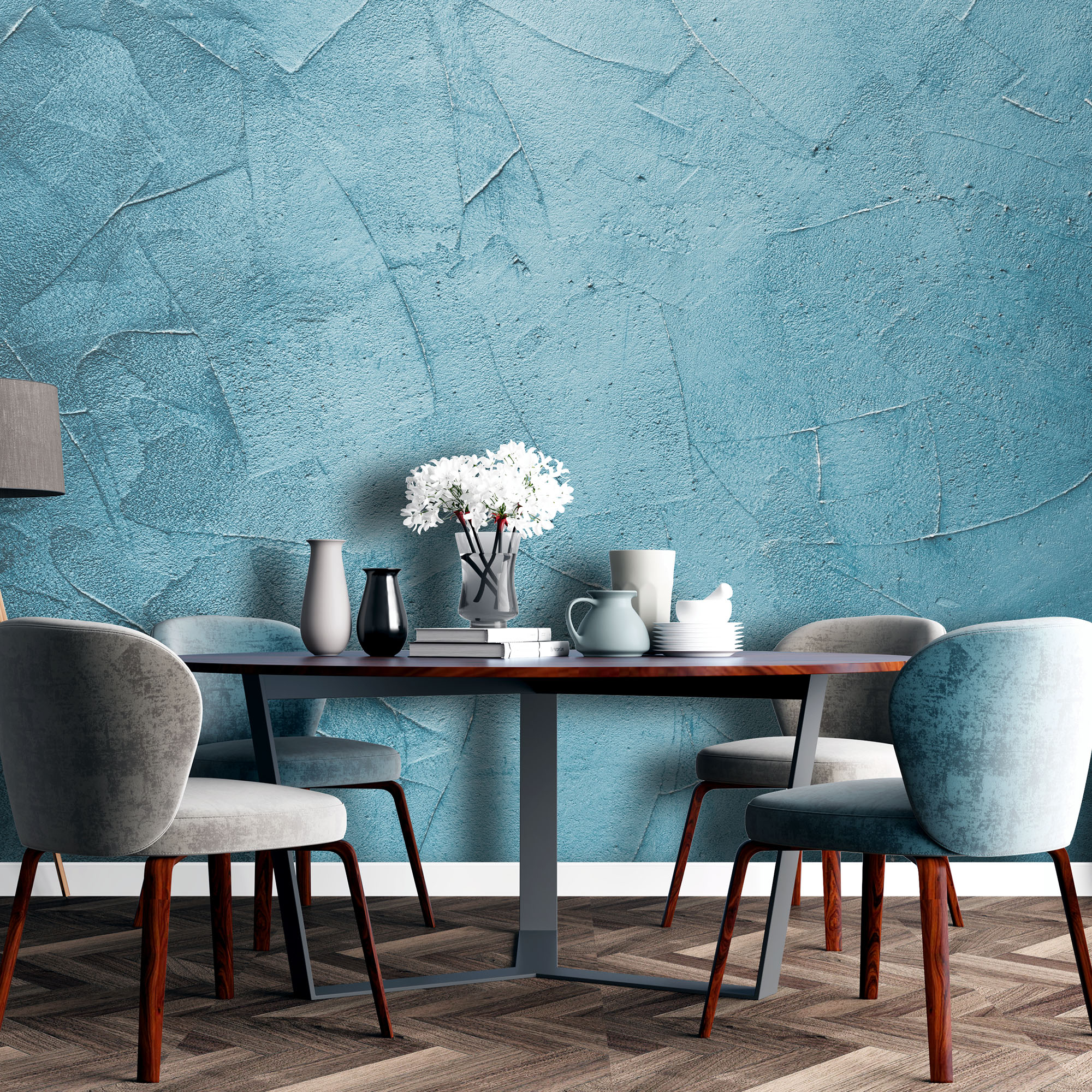 Blue texture pattern - Mural Wallpaper, PVC Free, Non-Toxic - Wall ...