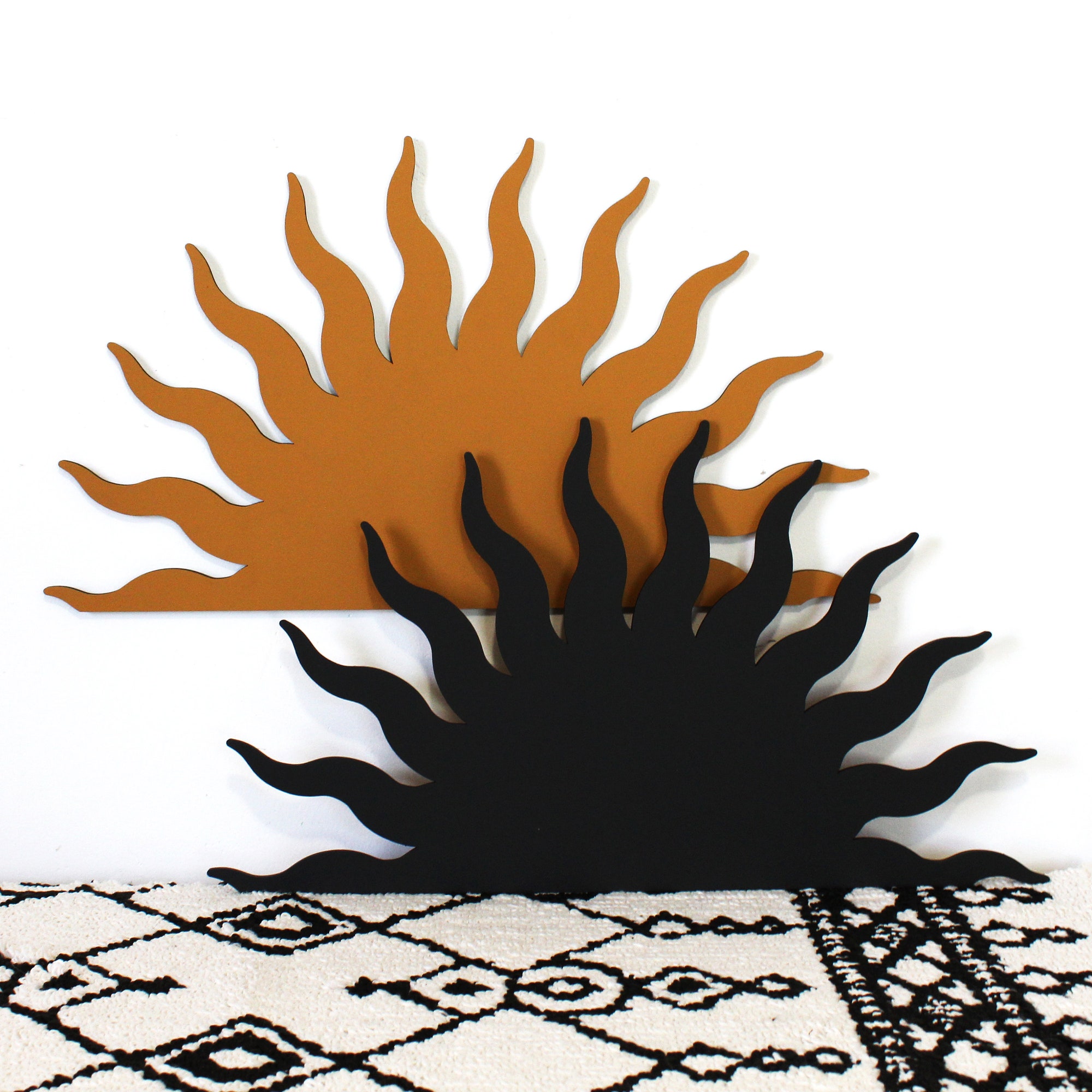 Modern Sculpture | Sunburst Wood Sign | Sun Wall Hanging | Contemporary ...