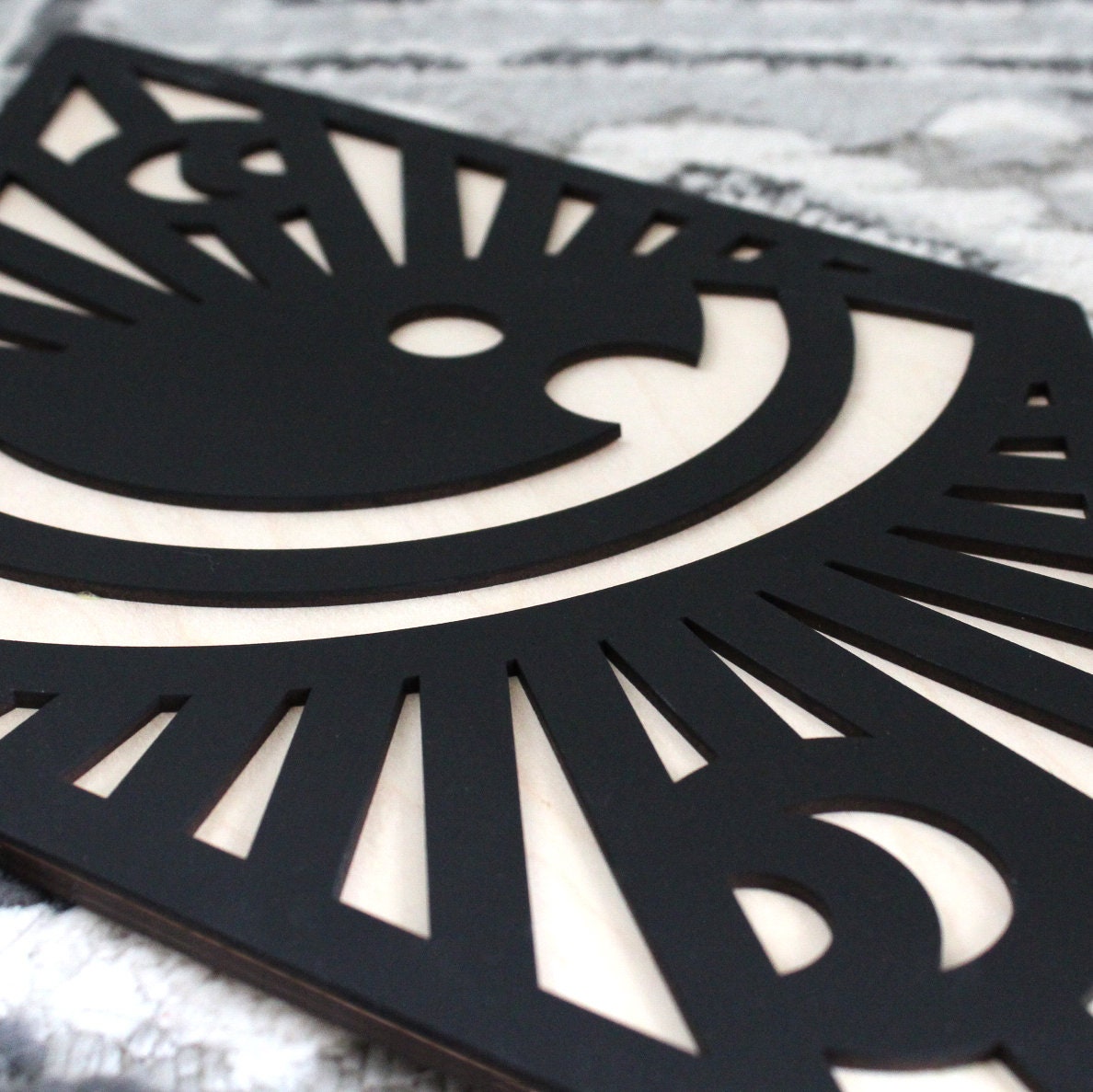 Eye & Moon Diamond Wall Sign | All Seeing Eye Wall Hanging - BestOfBharat