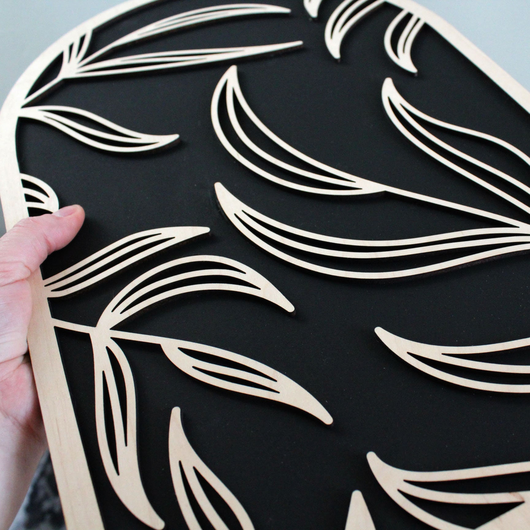 Botanical Vines Arch Wood Sign | Plant and Leaves Wall Hanging ...