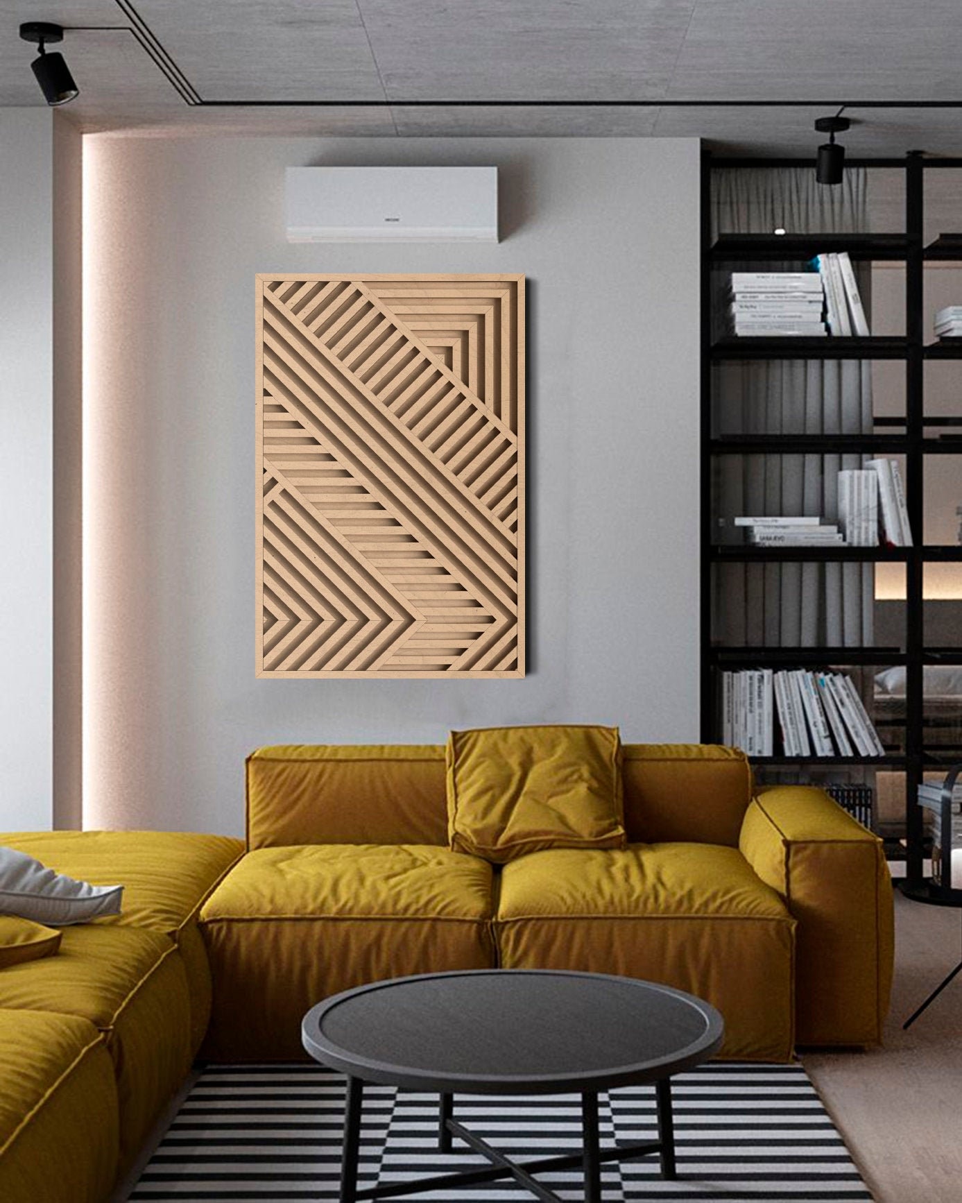Geometric Wood Wall Art | Abstract Wooden Wall Art | Modern Wood Wall ...