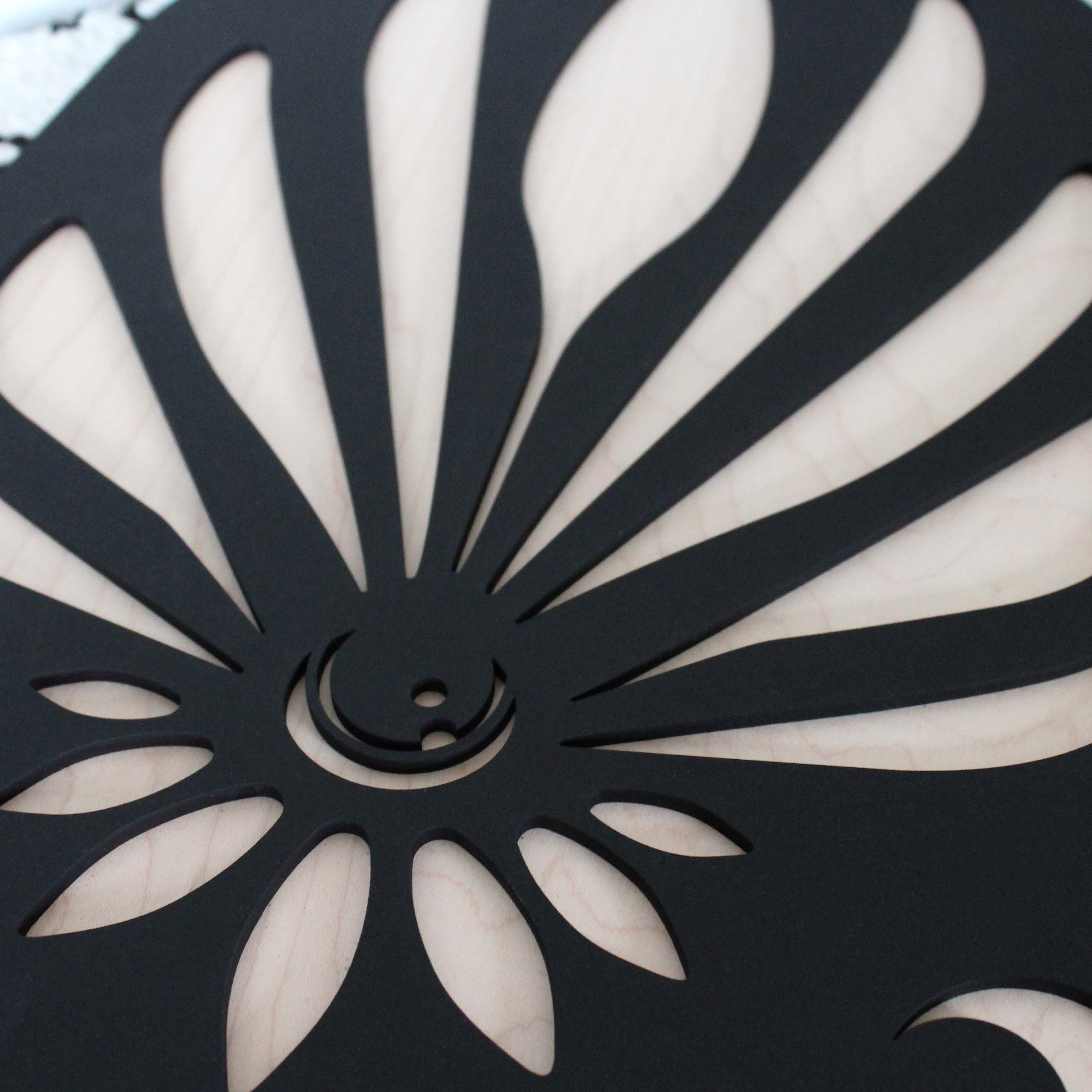 Sculpture | Eye Lotus Arch | All Seeing Eye Flower Wood Sign ...