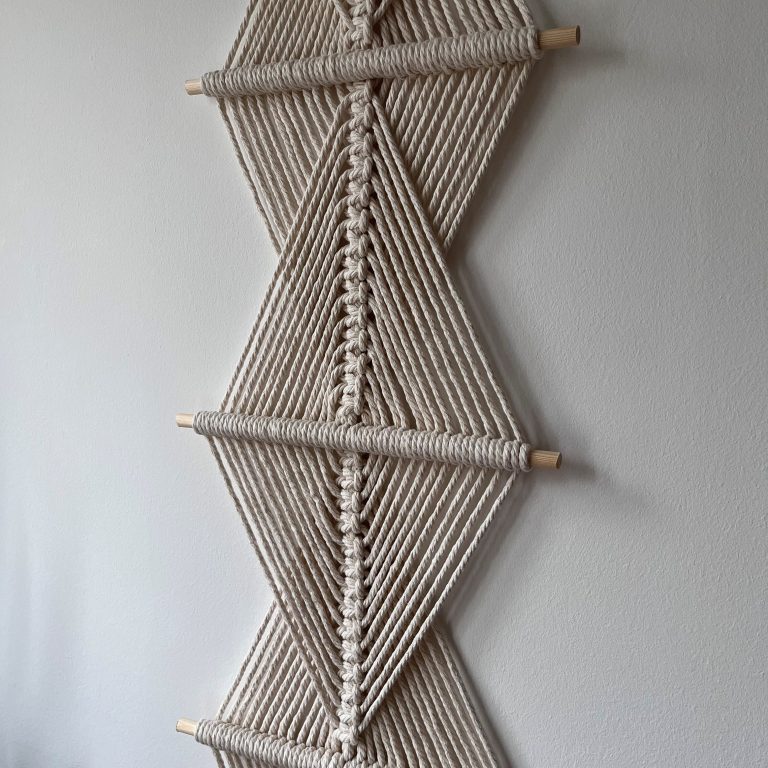 Geometric Minimalist Macrame Wall Hanging - BestOfBharat