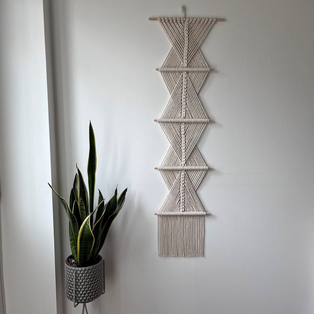 Geometric Minimalist Macrame Wall Hanging - BestOfBharat