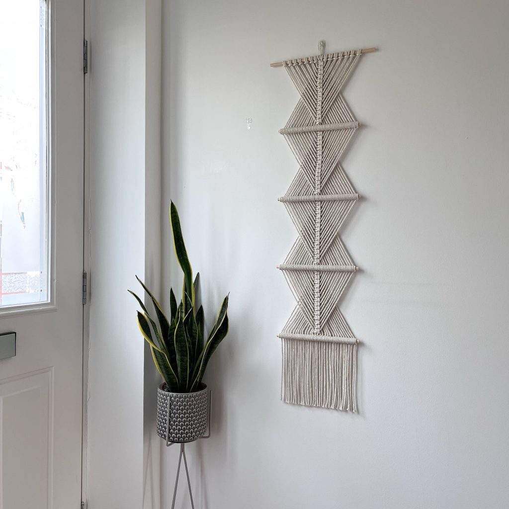 Geometric Minimalist Macrame Wall Hanging - BestOfBharat