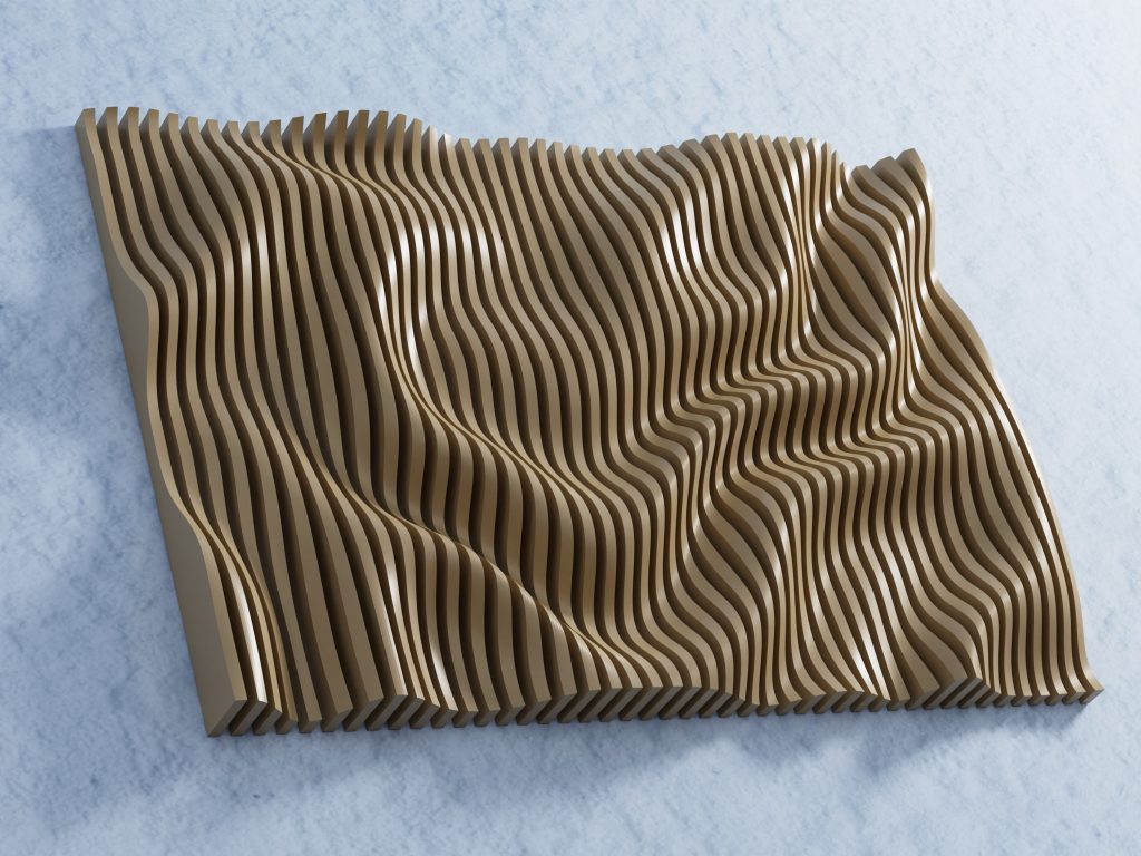 Parametric Wavy Wall panel, Art decoration - BestOfBharat