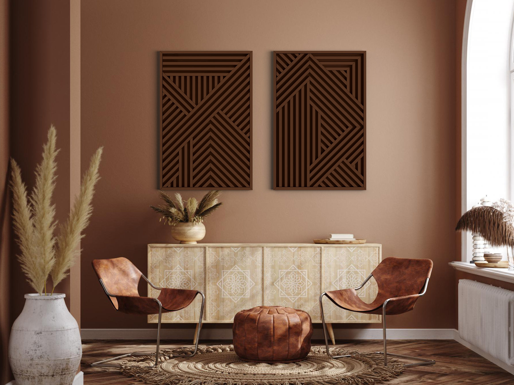 Modern Wood Wall Art Set | Wooden wall art | Abstract Wooden Wall Art ...