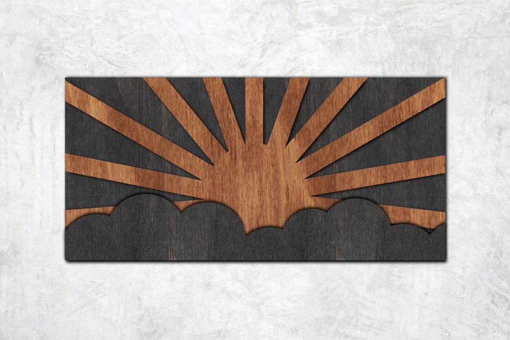 Sun wood wall art, Sunshine wall decor, Sunrise wood wall art, Boho ...