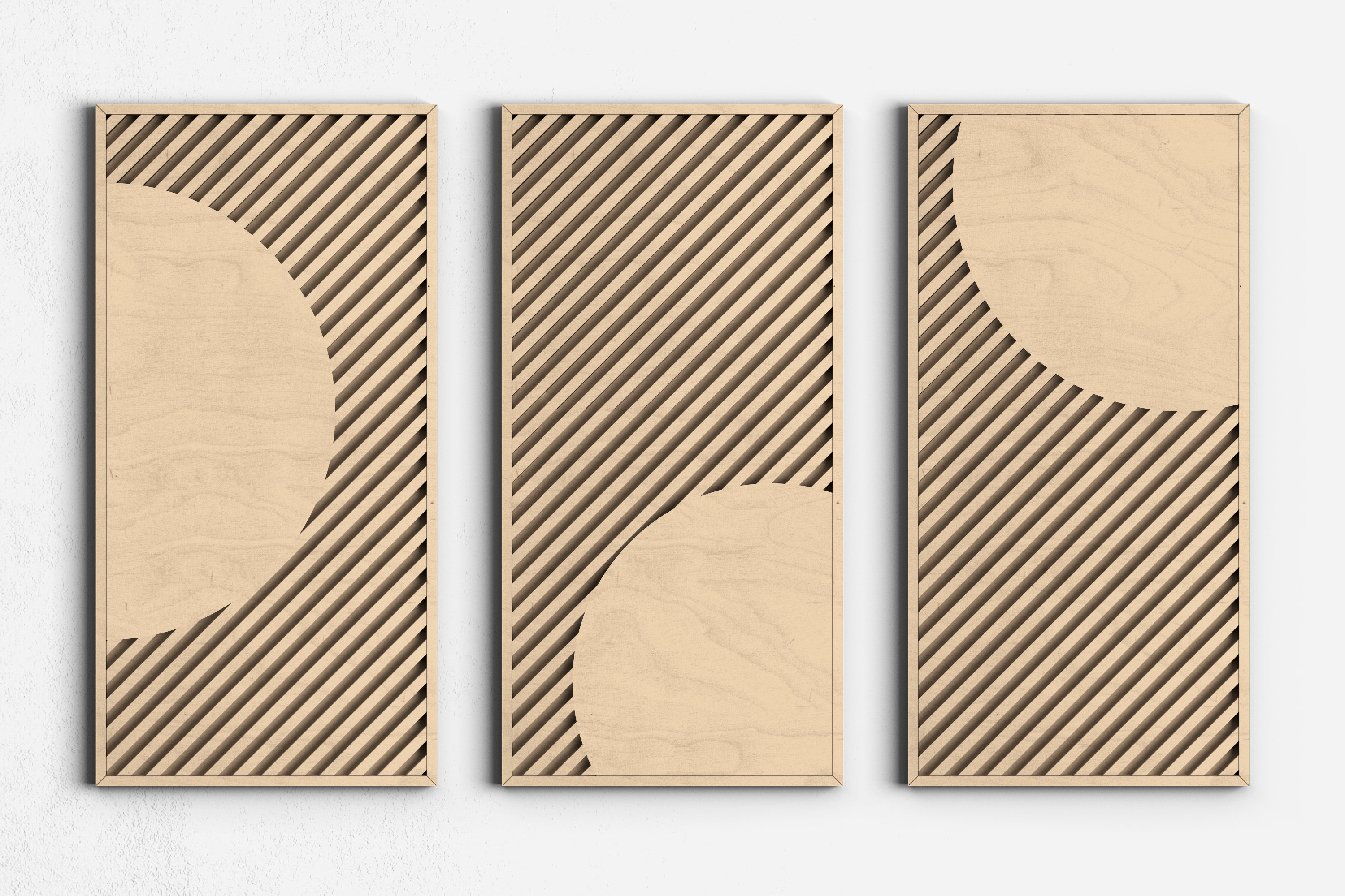 Geometric Wood Wall Art | Geometric Wall Wood Panels | Modern Wooden ...