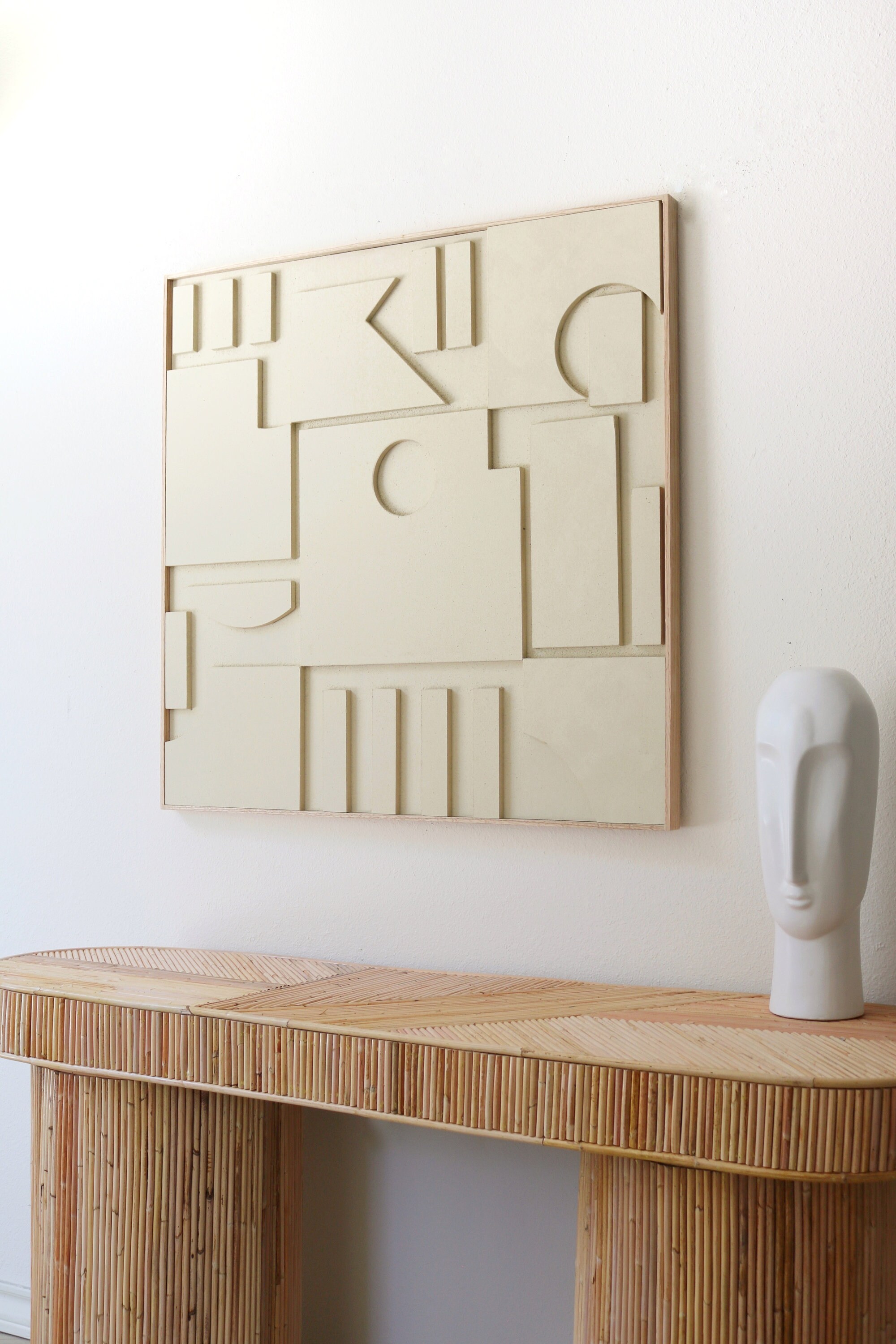 DreamFusion - Oak Wood Relief Art for Modern Spaces - BestOfBharat