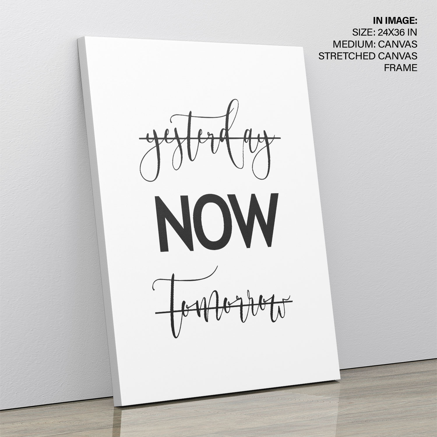 Yesterday Now Tomorrow - Inspirational Framed Wall Art, Ready to Hang ...
