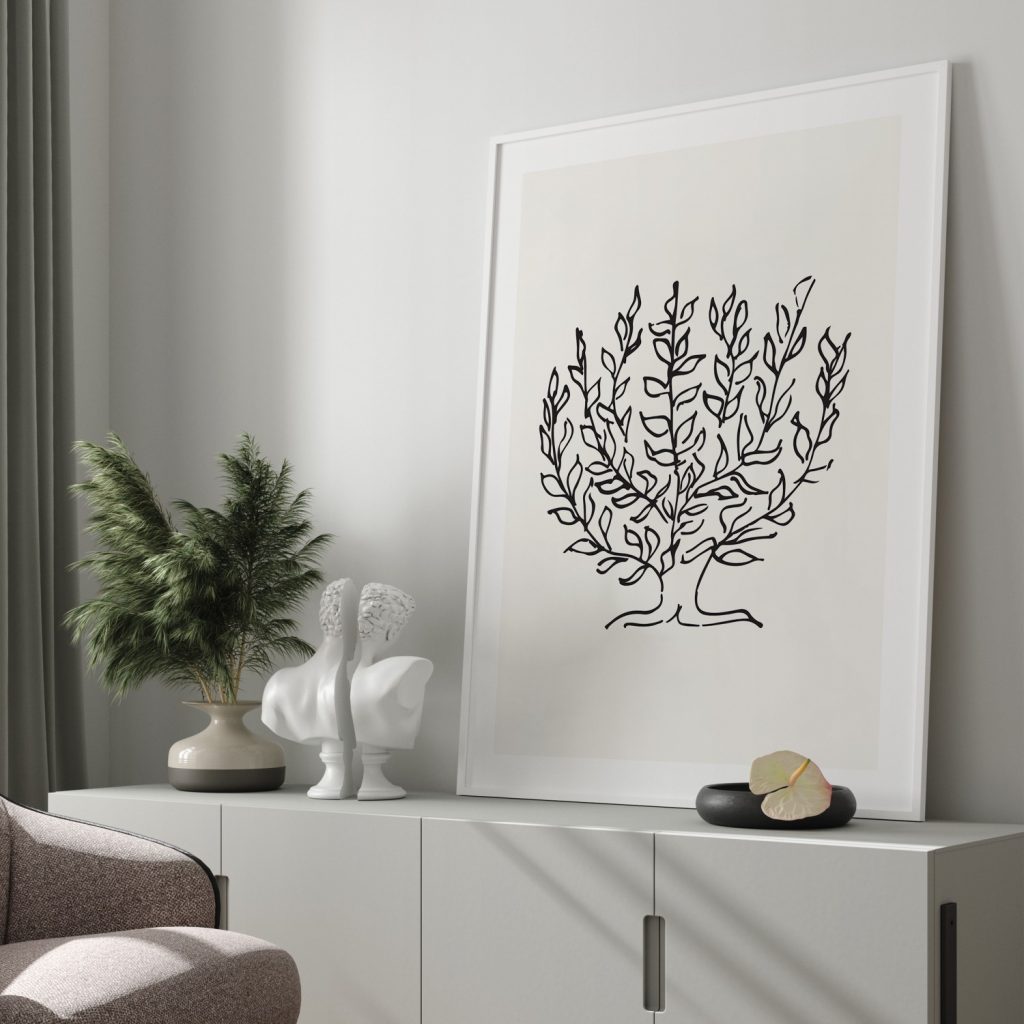 Line drawing shrub - BestOfBharat