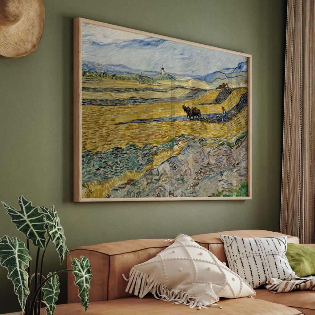 Enclosed Field with Ploughman by Vincent van Gogh (1889) - BestOfBharat