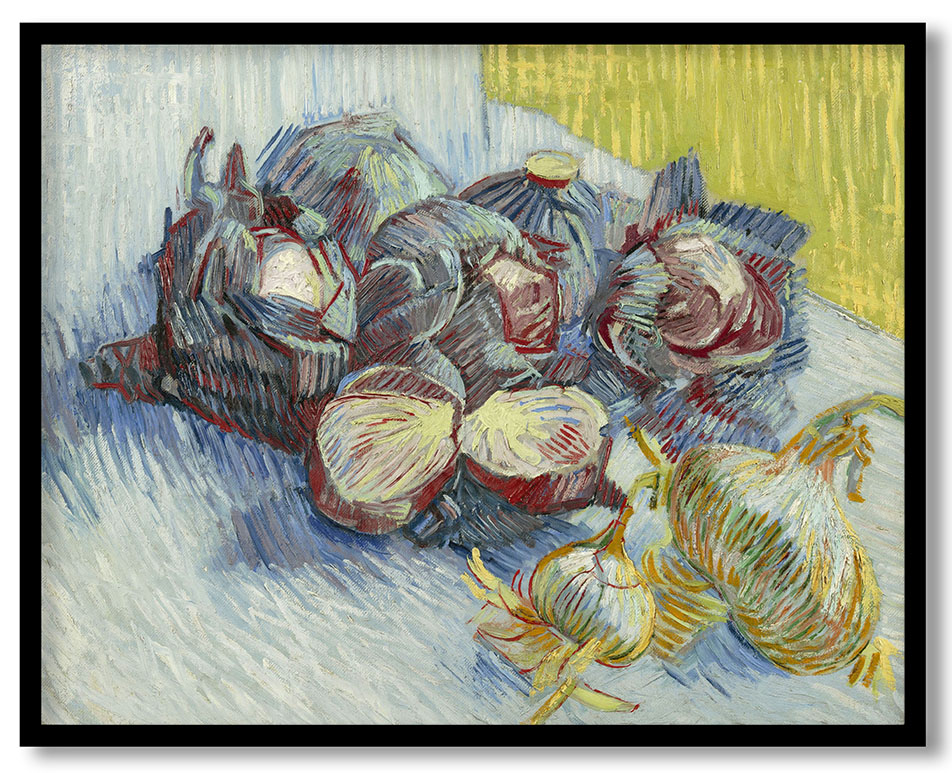 Framed Art | Red Cabbages and Onions by Vincent van Gogh (October 1887 ...