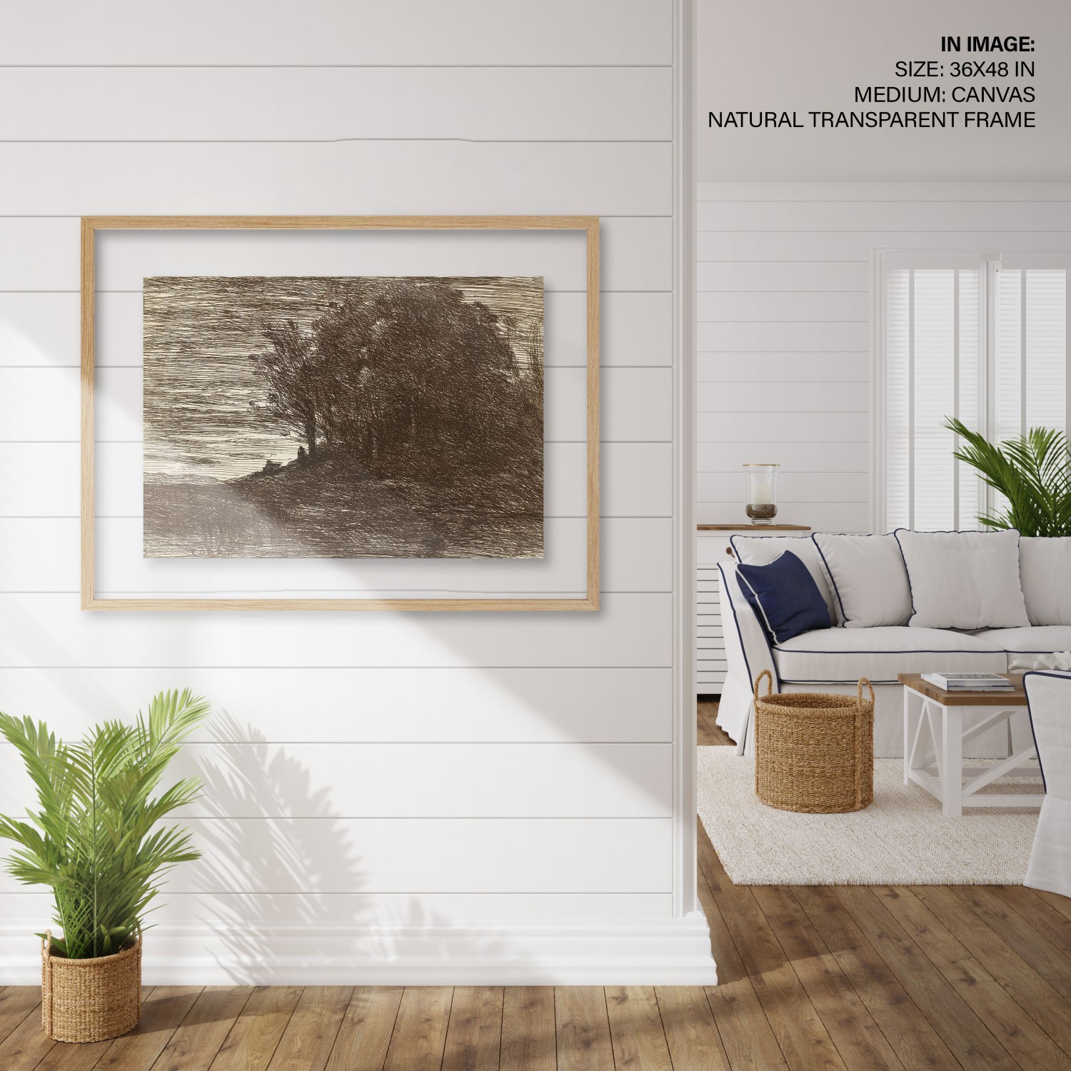 Wall Art | The Hermit's Woods, or the Banks of Lake Trasimène (Le Bois ...