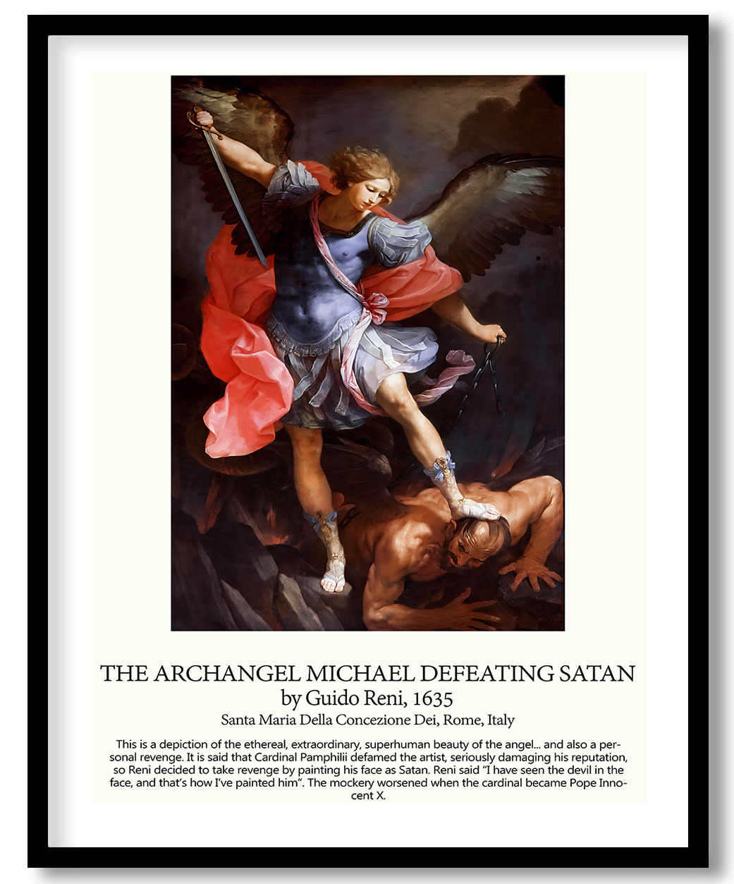 The archangel michael defeating satan by Guido Reni (1635) - BestOfBharat